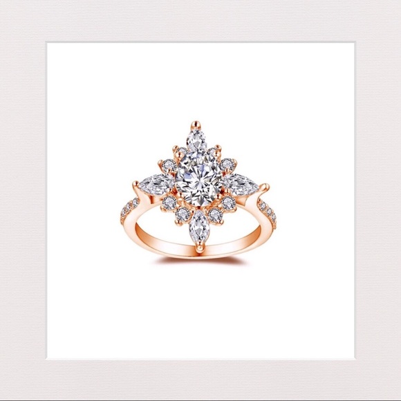 Jewelry | 3 For 25 Rose Gold Cz Ring Size 8 9 | Poshmark